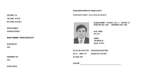 Texas Temporary Permit Template Psd For Texas Id Card Template 