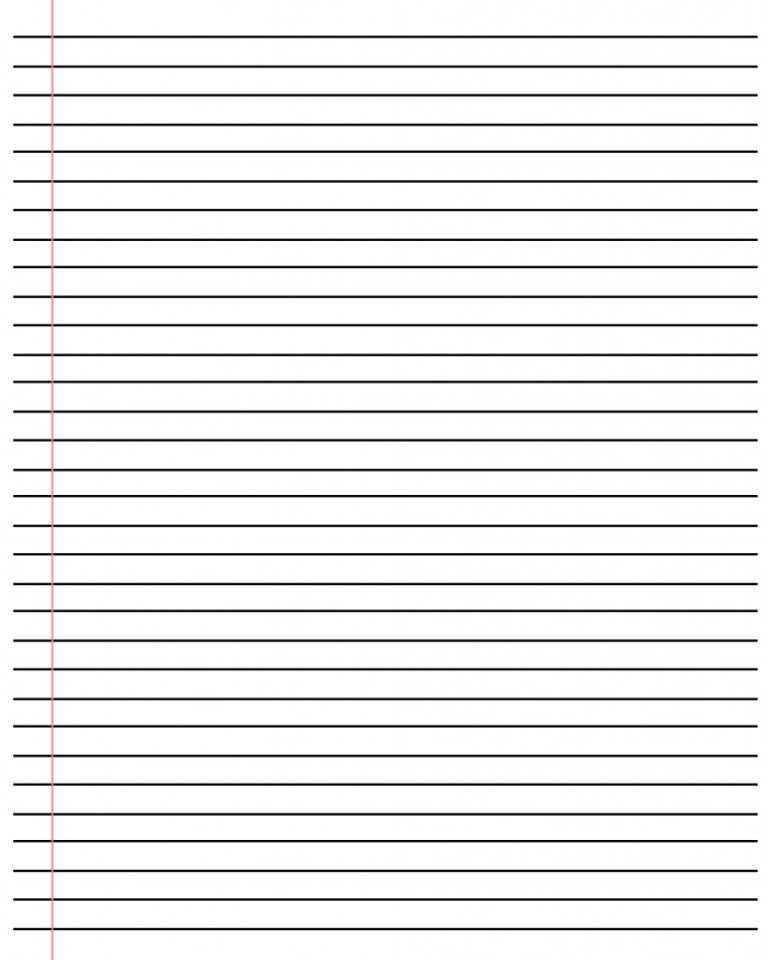 Free Printable Blank Lined Paper Template In Pdf Word Notebook 