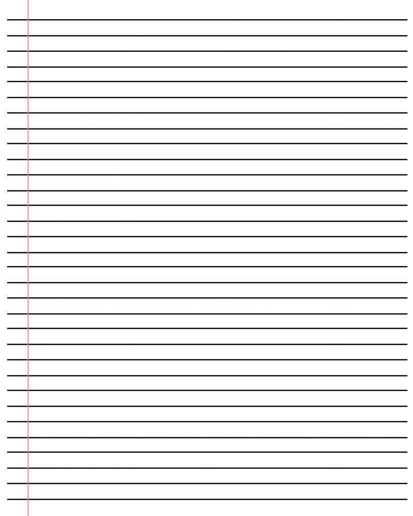 Free Printable Blank Lined Paper Template In Pdf Word Notebook 