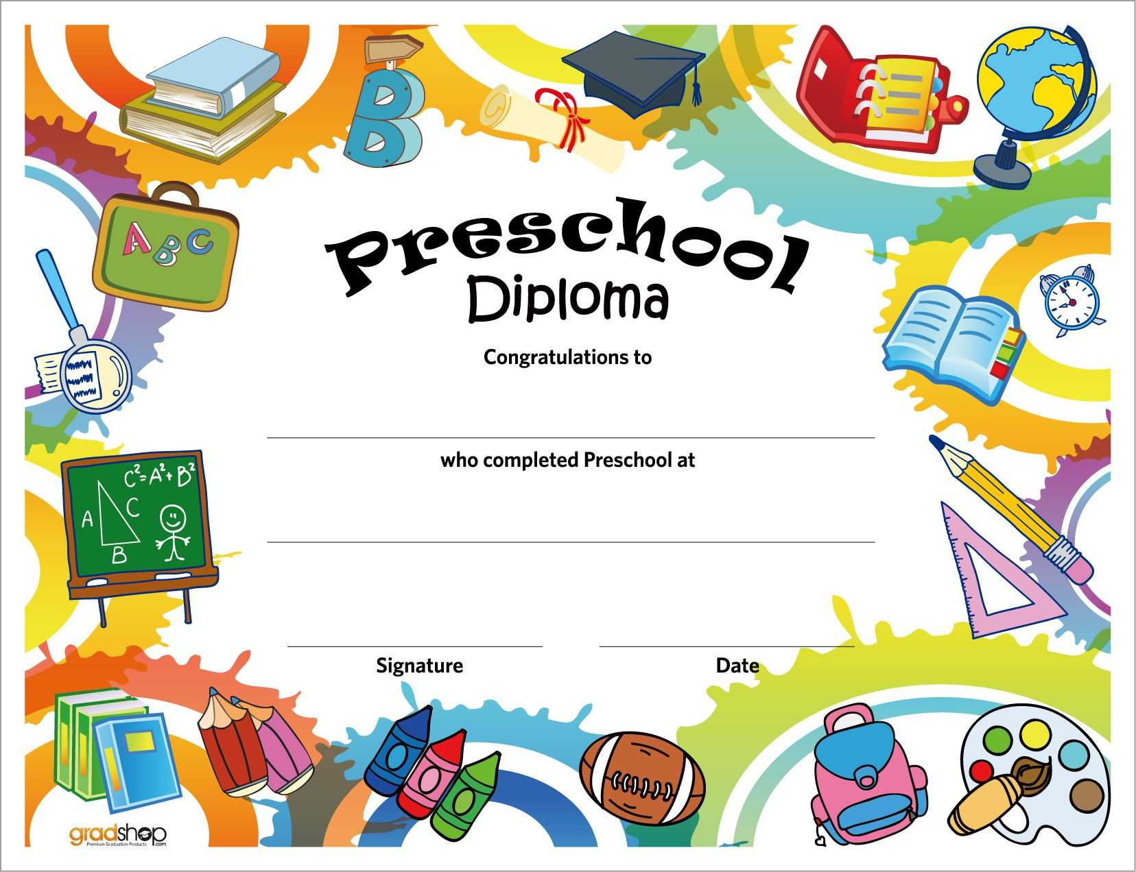 Free Printable Pre K Diplomas Printable World Holiday